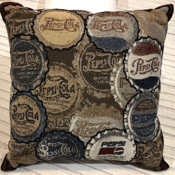 Pepsi | Accents | Vintage Nwt Pepsi Cola Bottle Caps Tapestry Woven ...
